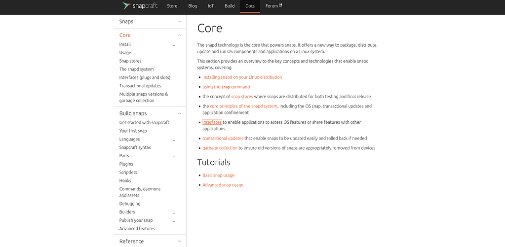Snapcraft documentation problem - snapcraft - snapcraft.io