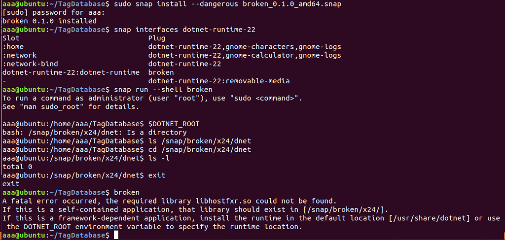 Connect my plug to dotnet-runtime slot - snapcraft - snapcraft.io
