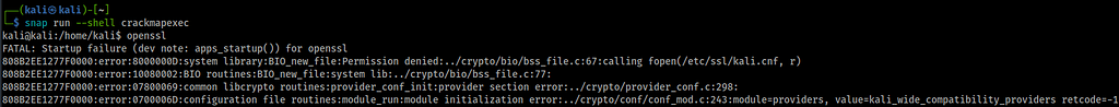 Openssl in core22 base snap broken in Kali Linux - snapd - snapcraft.io