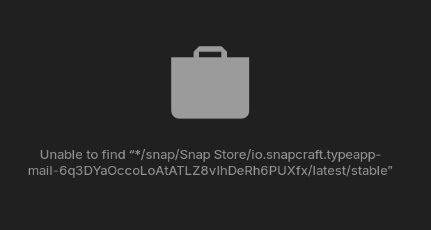 Install TypeApp-mail - snap - snapcraft.io